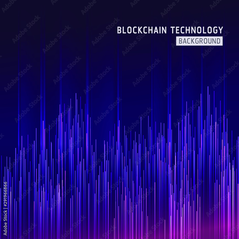 Vector abstract 3D big data visualization background. Technology for ...