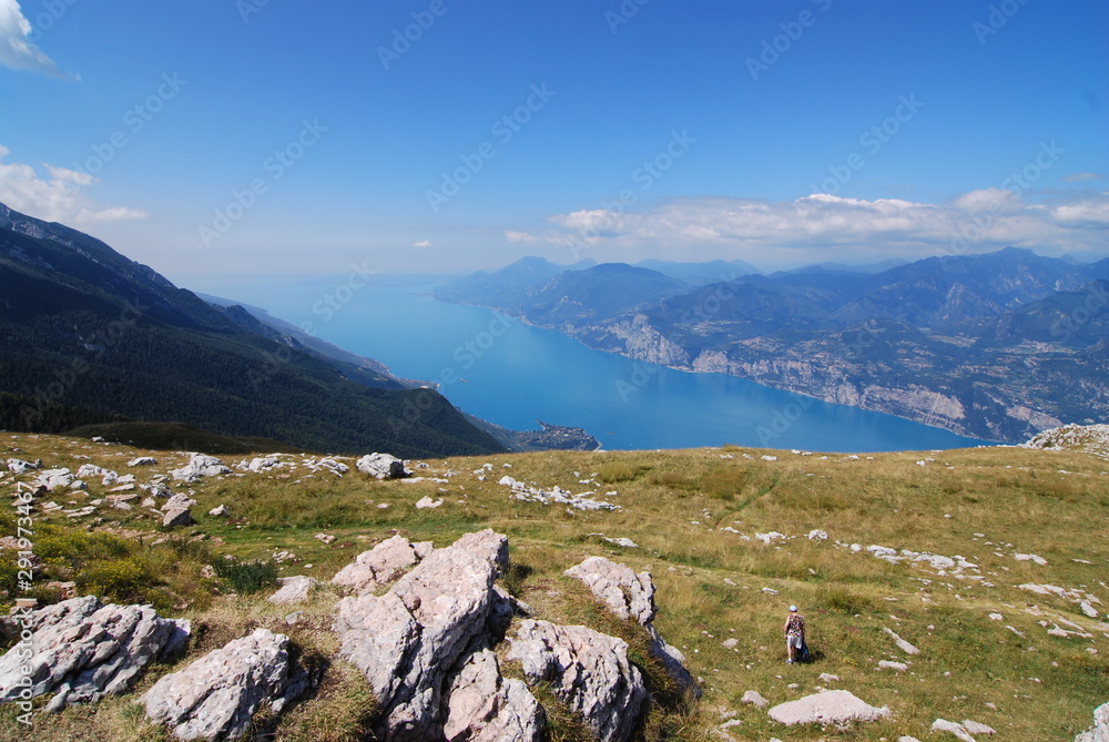 Berg Monte Baldo am Gardasee in Norditalien Stock Photo | Adobe Stock