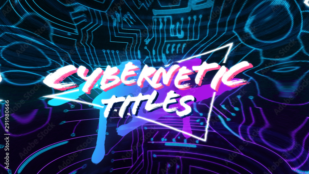 Cybernetic Titles plantilla de Stock | Adobe Stock