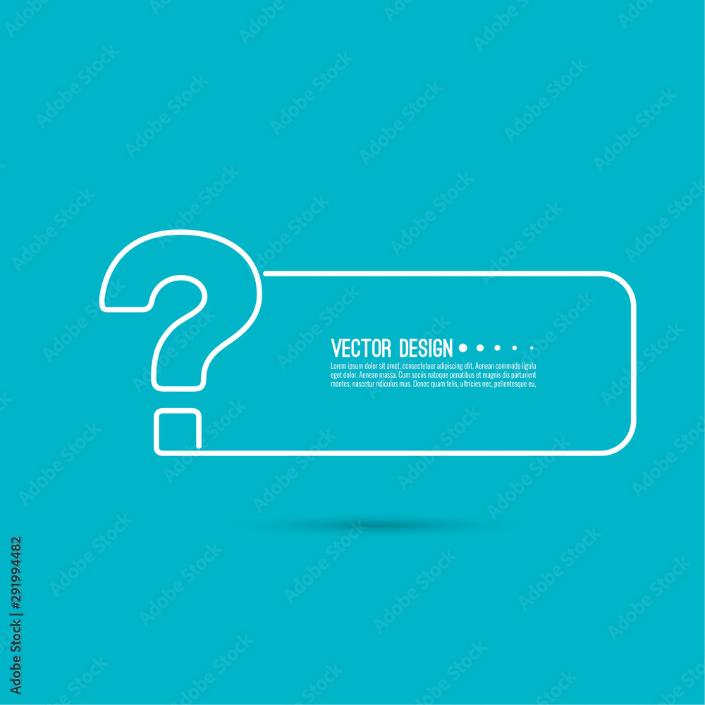 Question mark icon. Help symbol. FAQ sign on blue background. vector ...