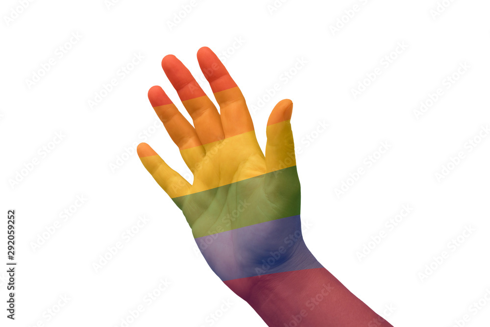 Mano con colores de la diversidad Stock Photo | Adobe Stock