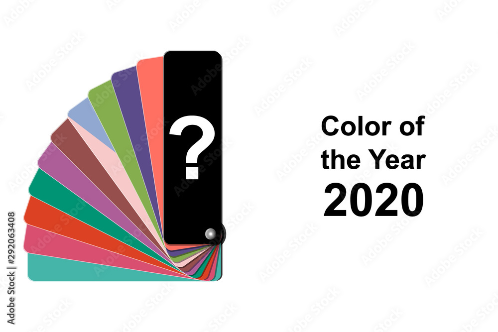what color of the year 2020 concept, trend color palette sample swatch ...