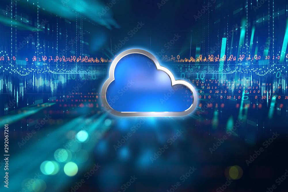 Cloud computing system abstract technology background Stock ...