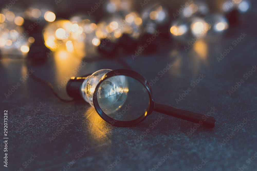 one unique lightbulb metaphor of good idea standing out from the crowd ...