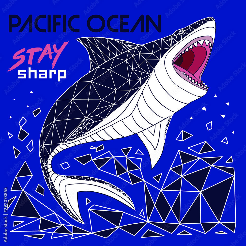 shark illustration graphic design resource Stock Vector | Adobe Stock