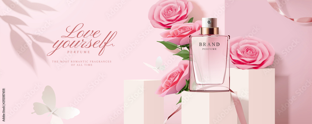 Elegant perfume banner ads Stock Vector | Adobe Stock