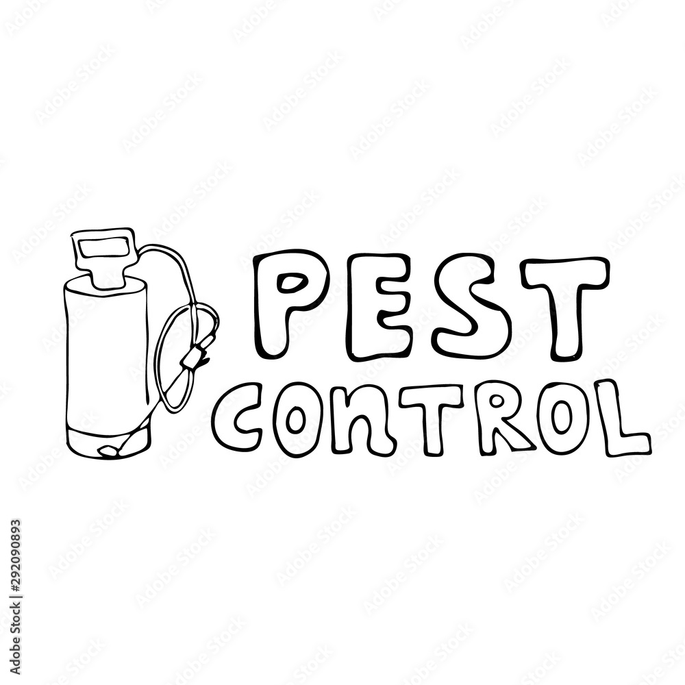 Spraying Insecticides Drawing