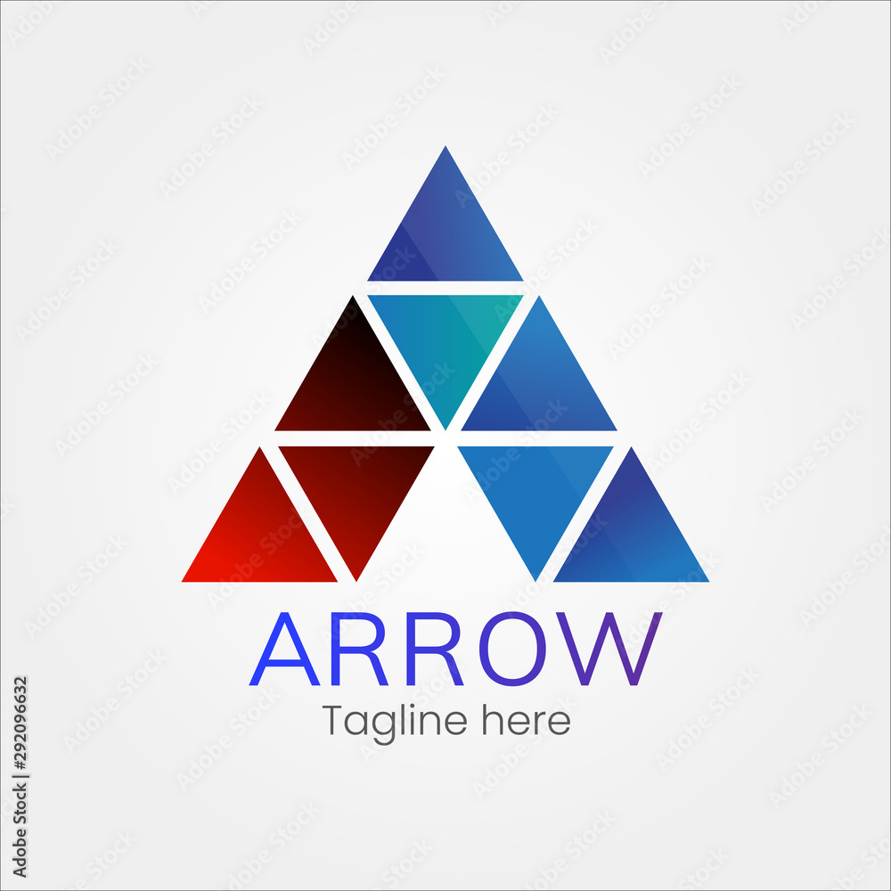 Arrow Forward UP Logo Logotype Symbol sign icon template for business ...