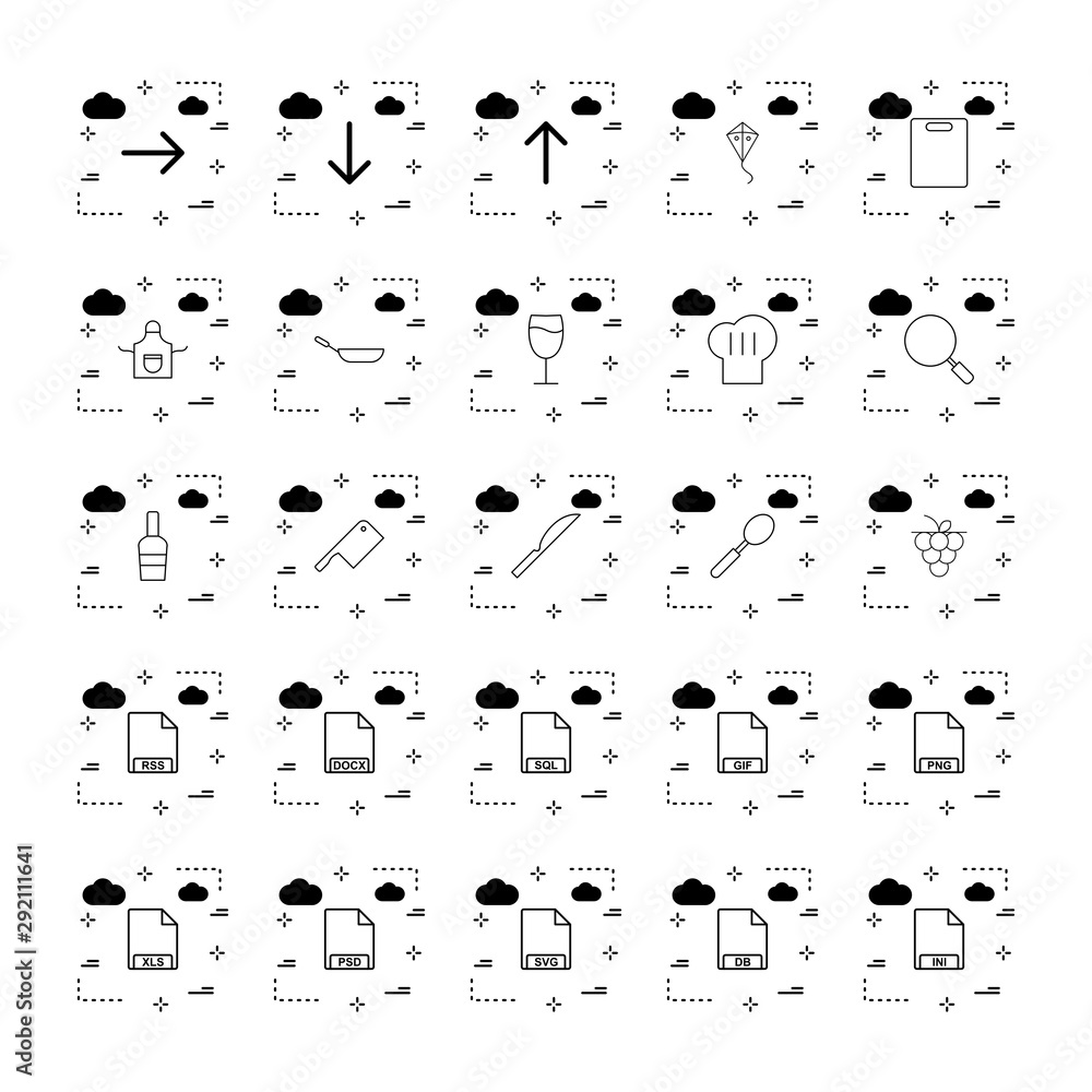 25 Universal icon for your project Stock Vector | Adobe Stock