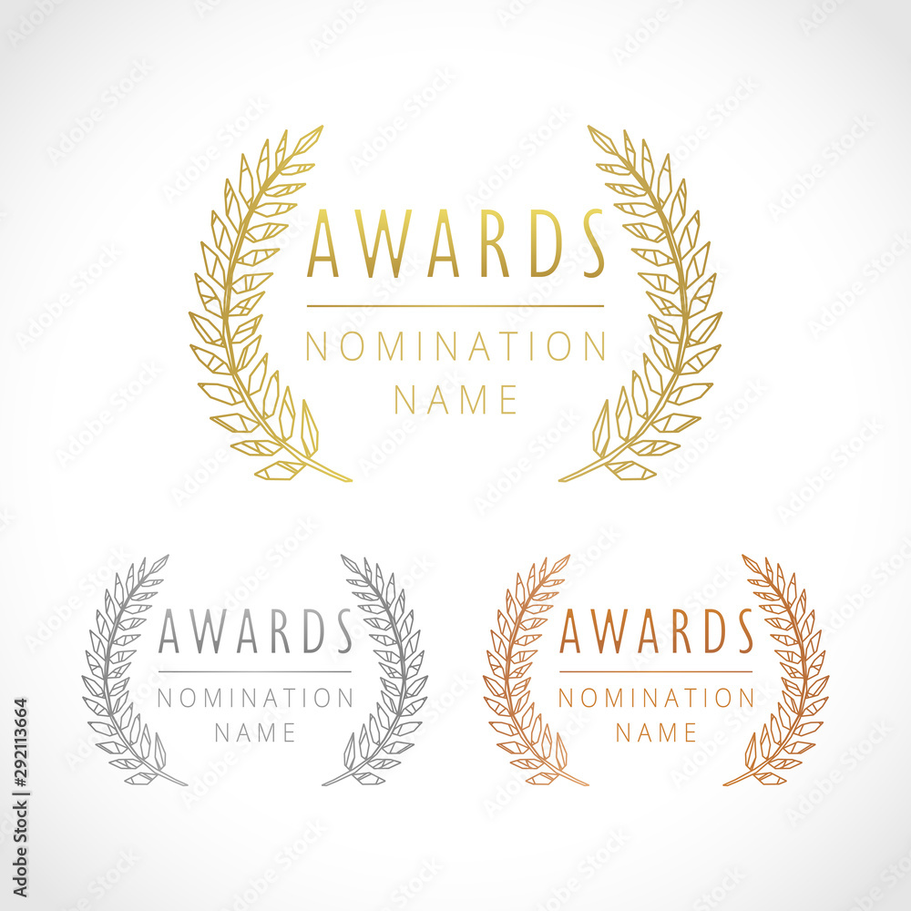 Awards logotype set. Isolated abstract graphic design template ...