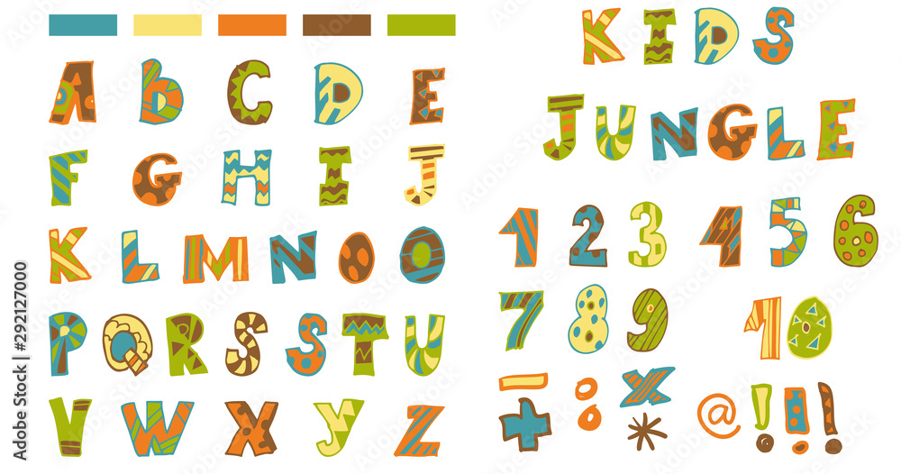 Fototapeta mapa świata dla dzieci fonts for kids | Naklejki na meble