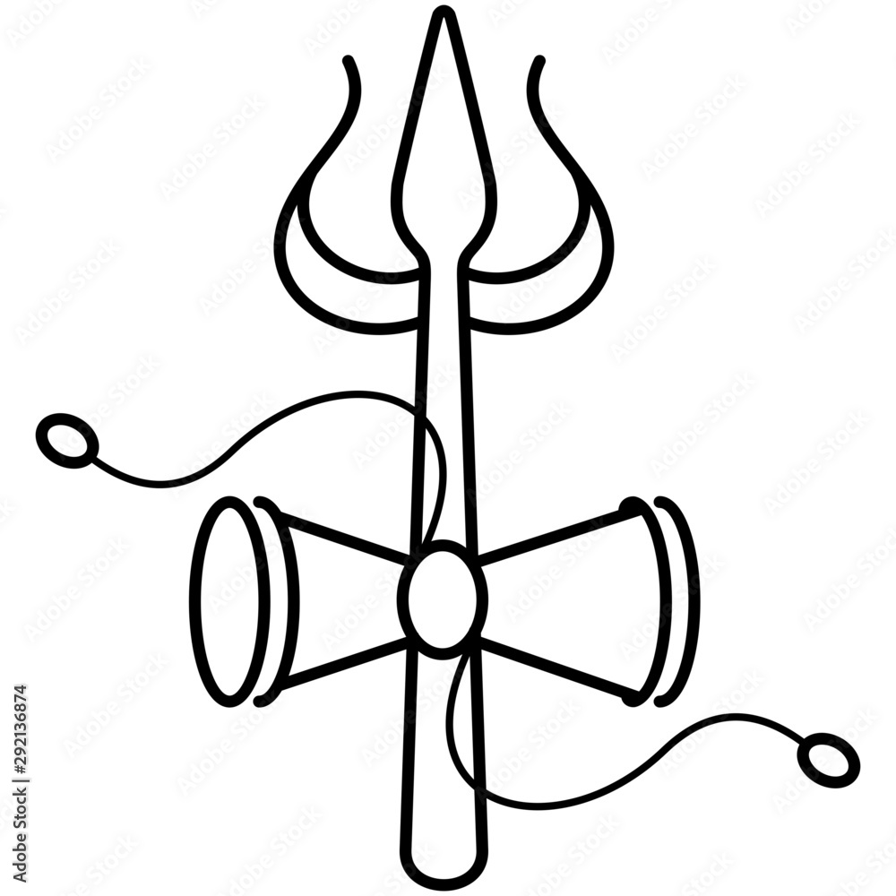 Maha shivratri vector icon in outlines. Hindu Festival of Lord Shiva ...
