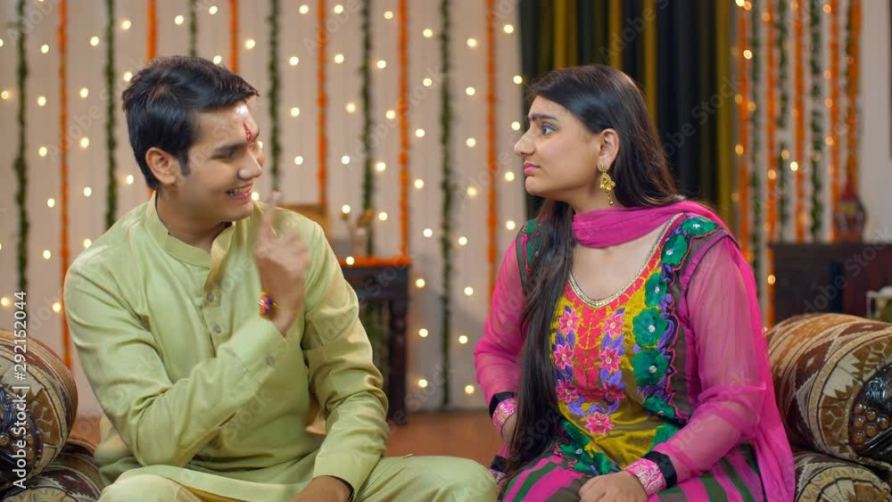Young Indians Siblings Showing Love And Care Brother Sister