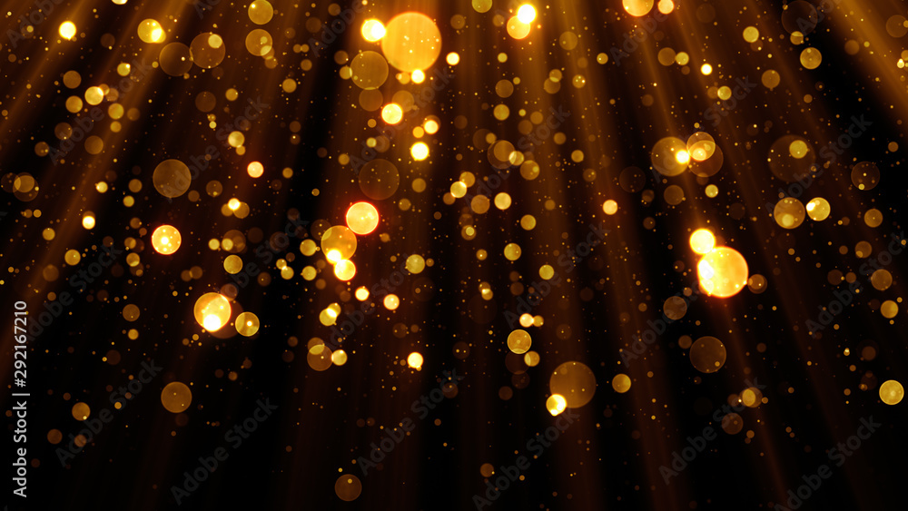 Glitter celebration texture with golden particles. Abstract background ...