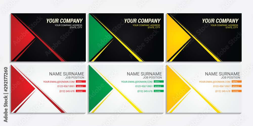 Simple triangle theme for namecard background. Vector. Stock Vector ...