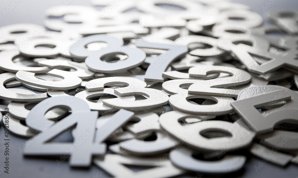 Mathematics background made with solid numbers Stock Photo | Adobe Stock