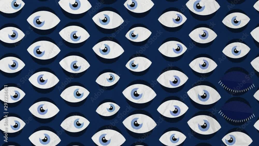 Blinking Eye Pattern Animation with Chroma Green Screen and Luma Matte ...