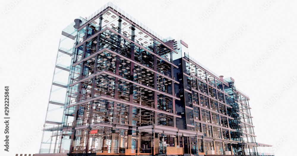 Conceptual visualization of the BIM model utilities of the building ...