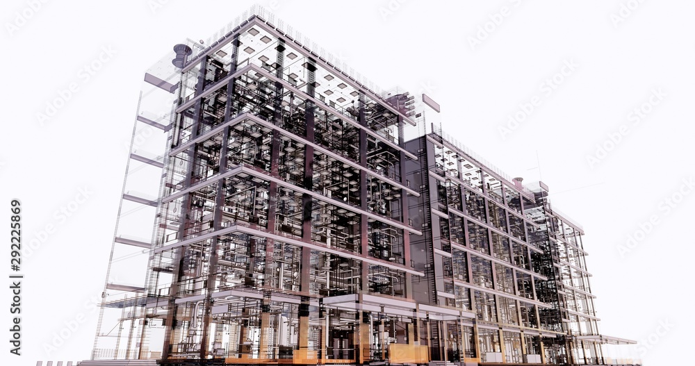 Conceptual visualization of the BIM model utilities of the building ...