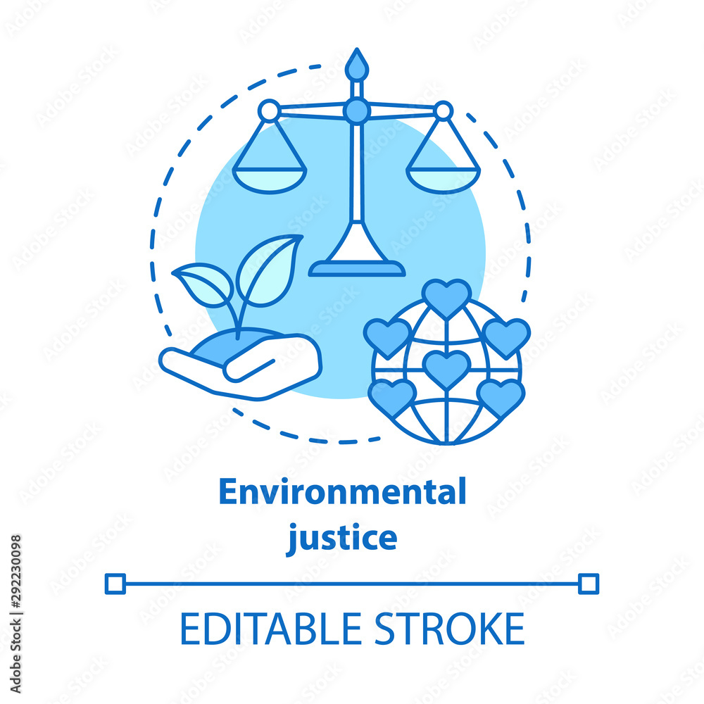 Environmental justice concept icon. Equitable attitude towards earth ...