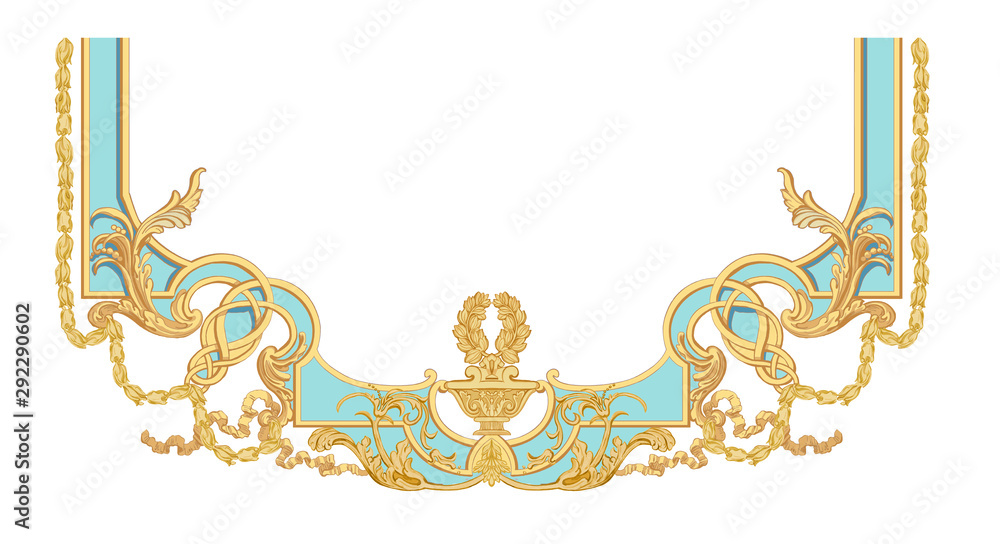 Decorative elegant luxury design.Vintage elements in baroque, rococo ...