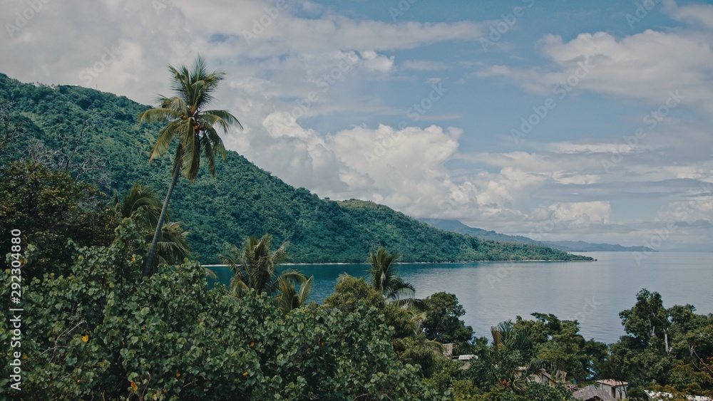 beautiful cinematic landscape of the remote and isolated southern ...