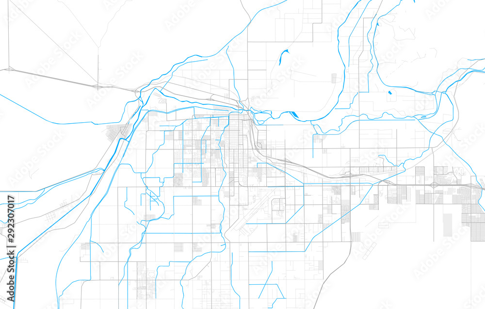 Rich detailed vector map of Yuma, Arizona, USA Stock Vector | Adobe Stock