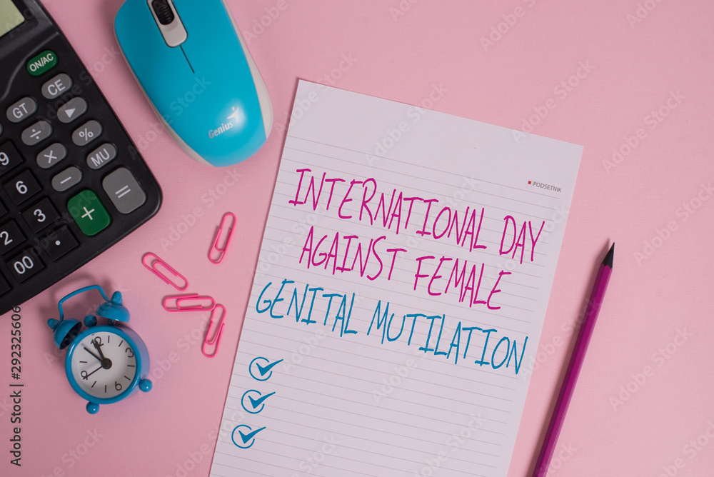 Writing note showing International Day Against. Business concept for ...