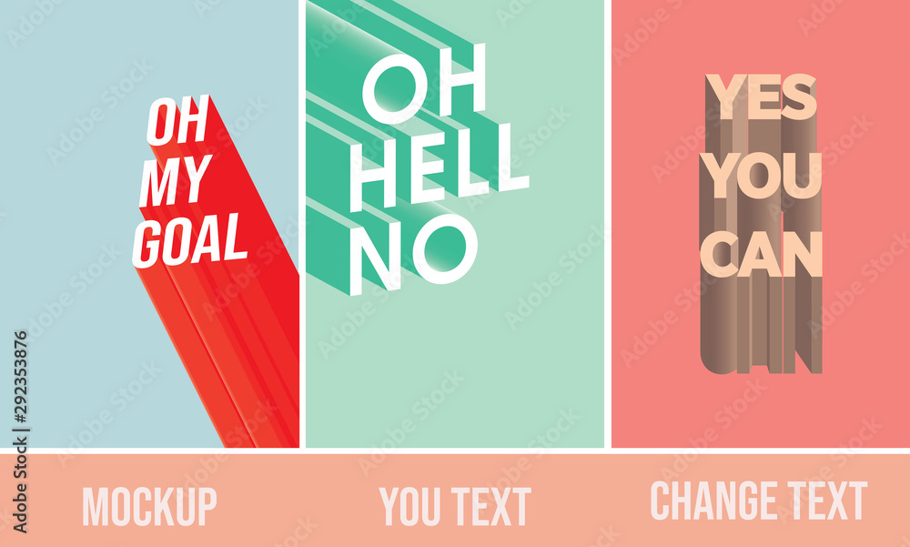 illustrator text mockup/Poster/social media Stock Vector | Adobe Stock