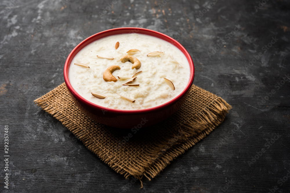 Rice Kheer or Firni or Khir is a pudding from Indian subcontinent, made ...