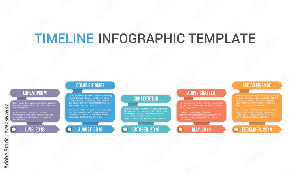Timeline Infographics Stock Vector | Adobe Stock
