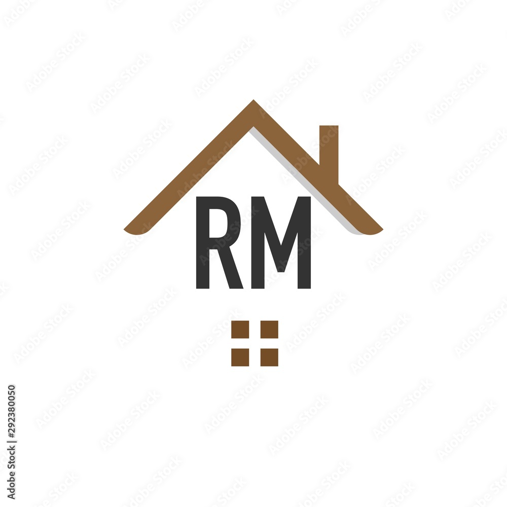 Initial Letter RM Building Logo Vector Design Template. Real Estate ...
