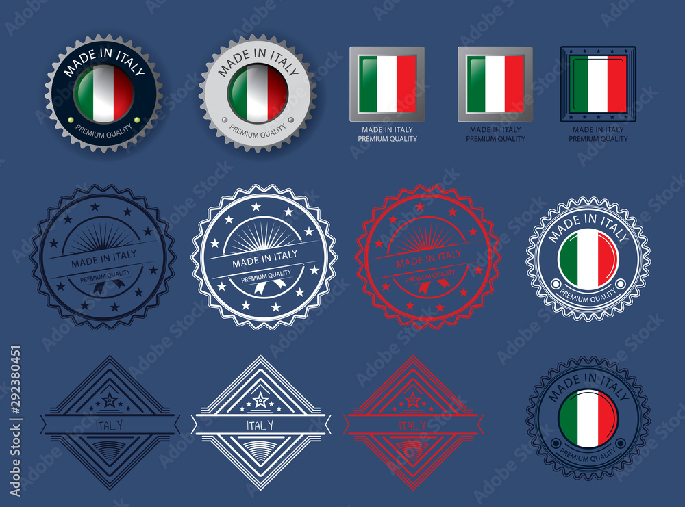 Made in Italy seal, Italian flag and color --Vector Art-- Stock Vector ...