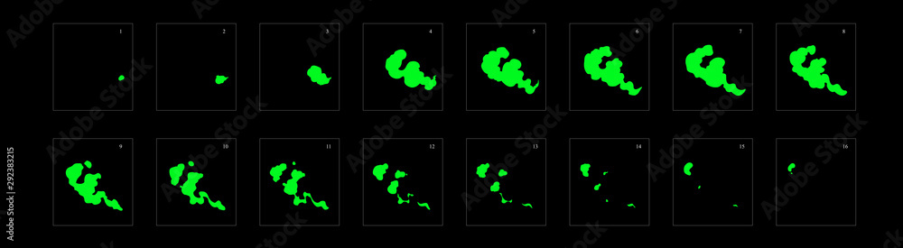 toxic liquid animation. animation of toxic liquid. Sprite sheet for ...