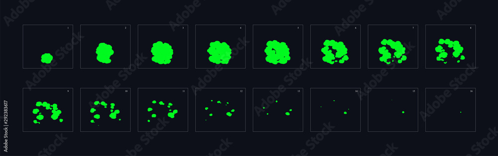 toxic liquid explosion effect. toxic liquid explosion animation. toxic ...