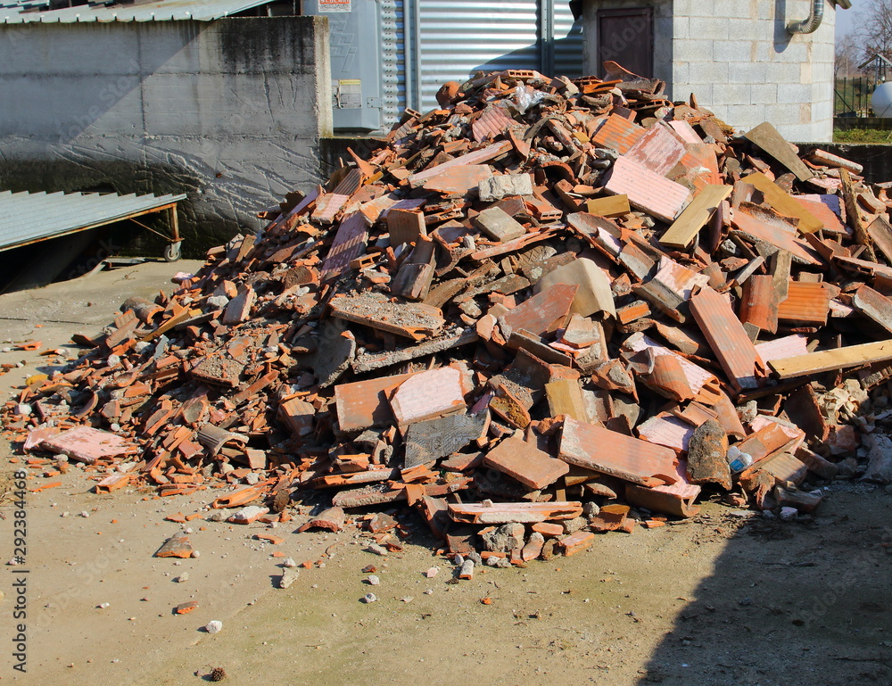 bricks a waste to be disposed of properly Stock Photo | Adobe Stock
