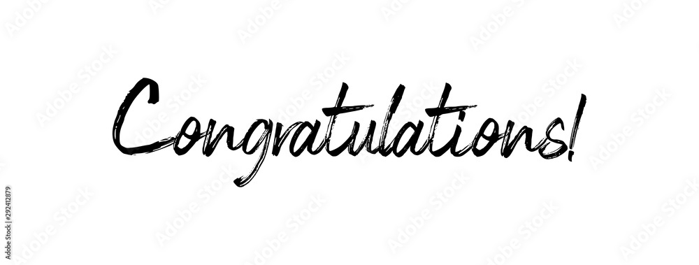 Congratulations calligraphy. Hand written text. Congrats Lettering ...
