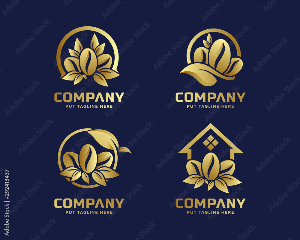 gold premium coffee logo template Stock Vector | Adobe Stock