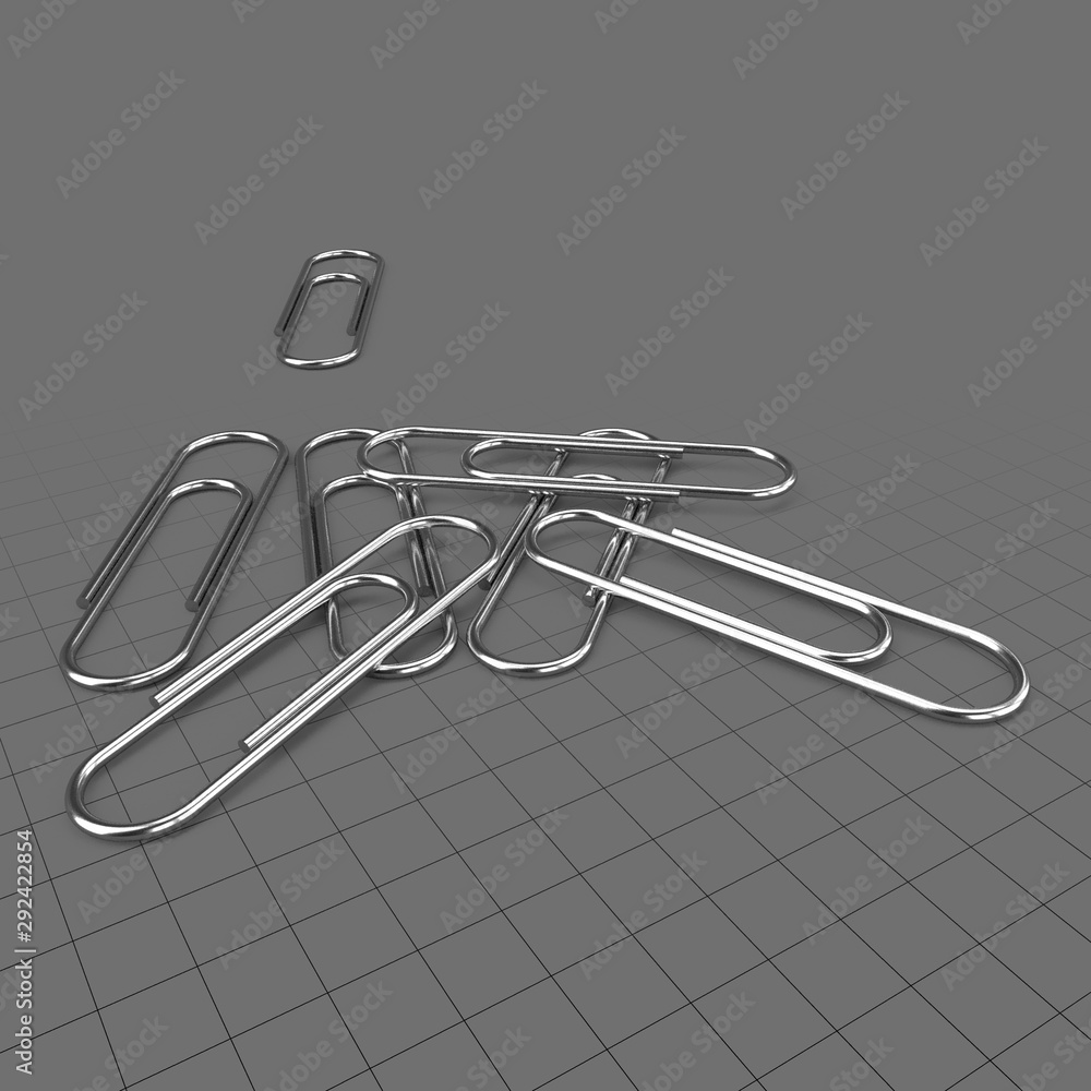 Paper clips Stock 3D asset | Adobe Stock