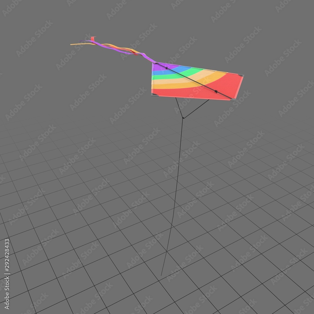 Flying kite Stock 3D asset | Adobe Stock