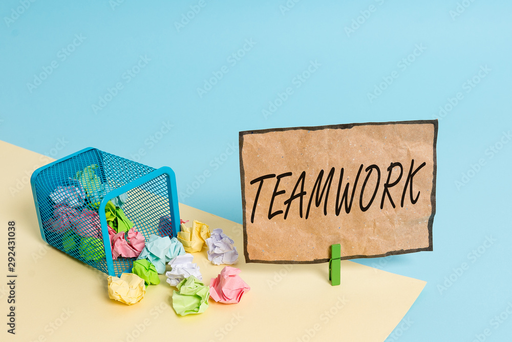 Handwriting text writing Teamwork. Conceptual photo Group of showing ...