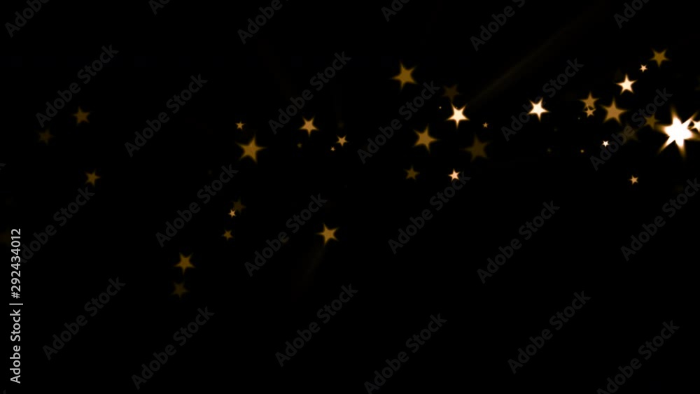 Sparkling trails with light rays of hot golden glittering star ...