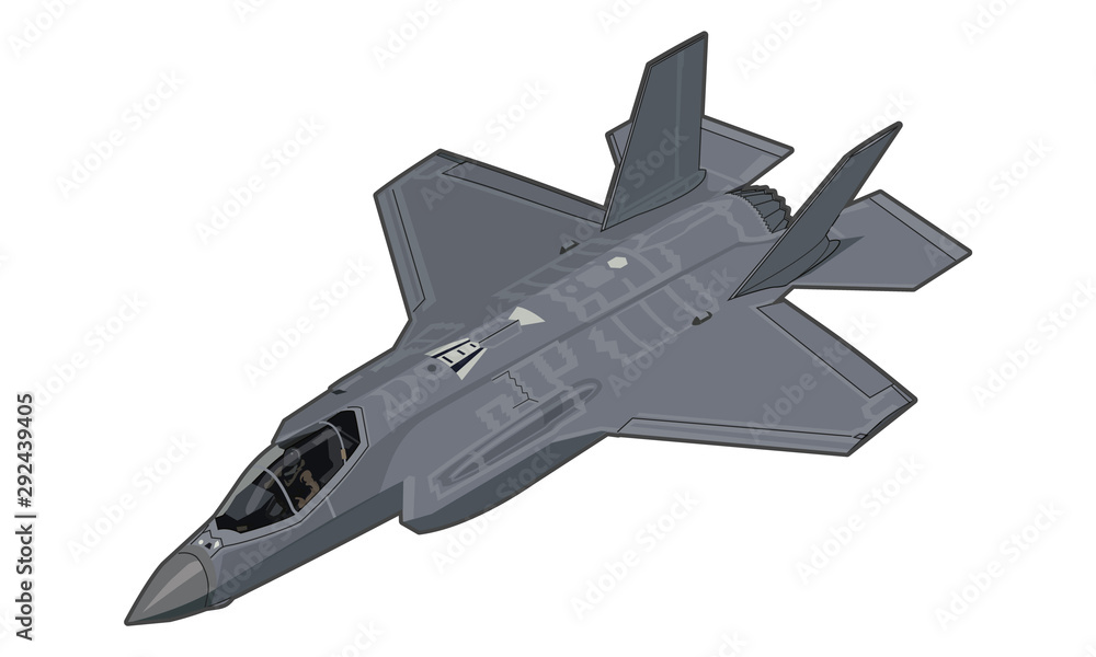 F35 military stealth fighter Stock Vector | Adobe Stock