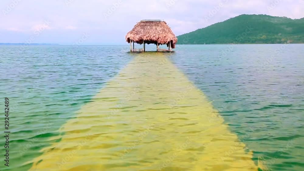 TIKAL, GUATEMALA. Immense Lake Atitlan, sparkling in the sunlight ...