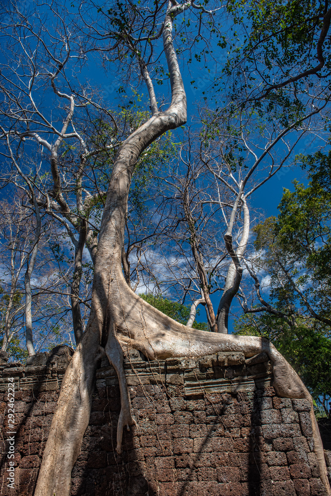 Old remote temple of Banteay Chmar in the northwest of Cambodia Stock ...