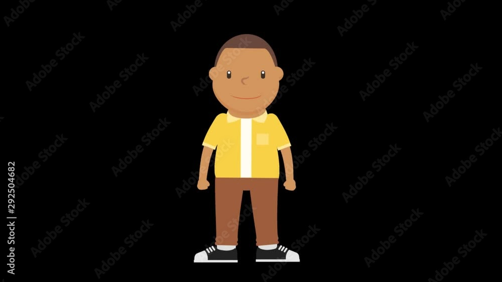 2D Cartoon, Boy Character Animations, speaking waving hand loop with ...