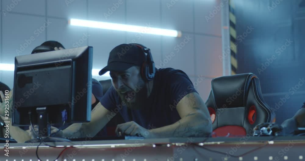 Gamer destroying keyboard after losing match Stock Video | Adobe Stock