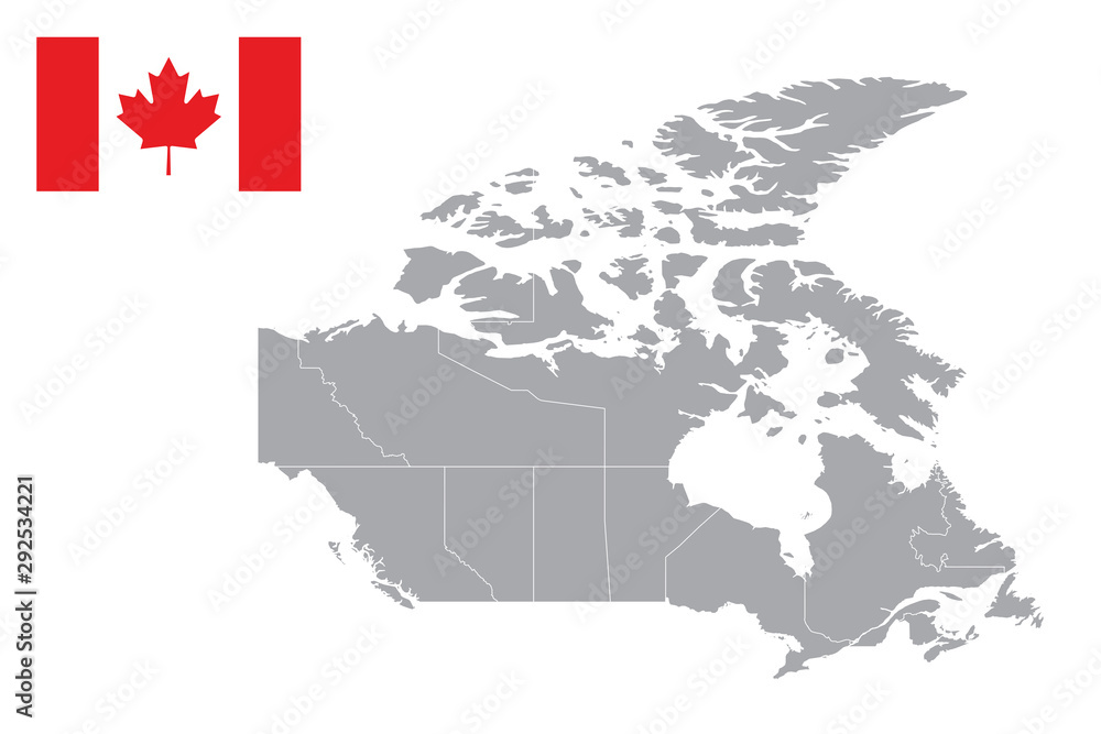 Canada Map Icon Vector