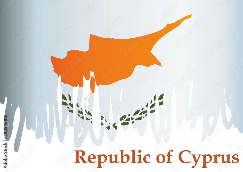 Flag of Cyprus, Republic of Cyprus. Template for award design, an ...
