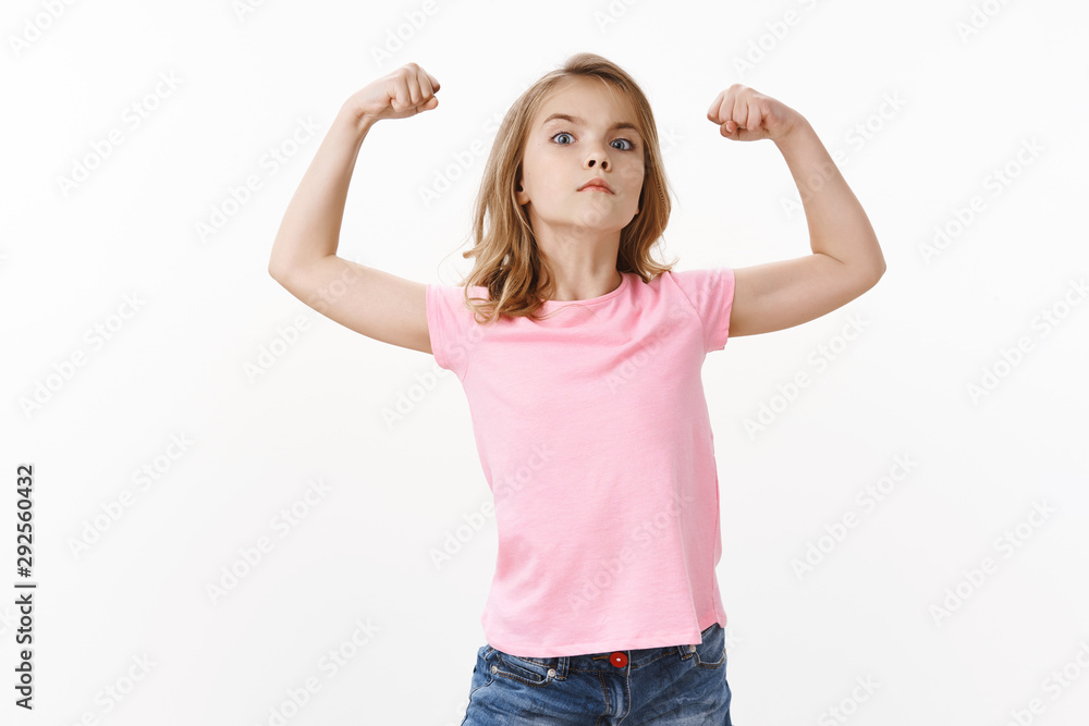 Cute charismatic lovely blond girl want grow up strong and empowered ...